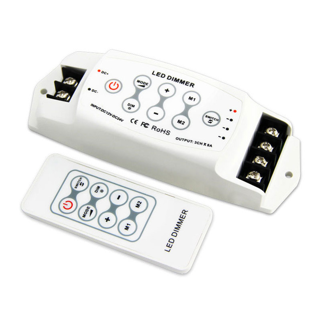3 Channel 8A/CH LED Dimming Controller for Single Color LED Strip Light ...