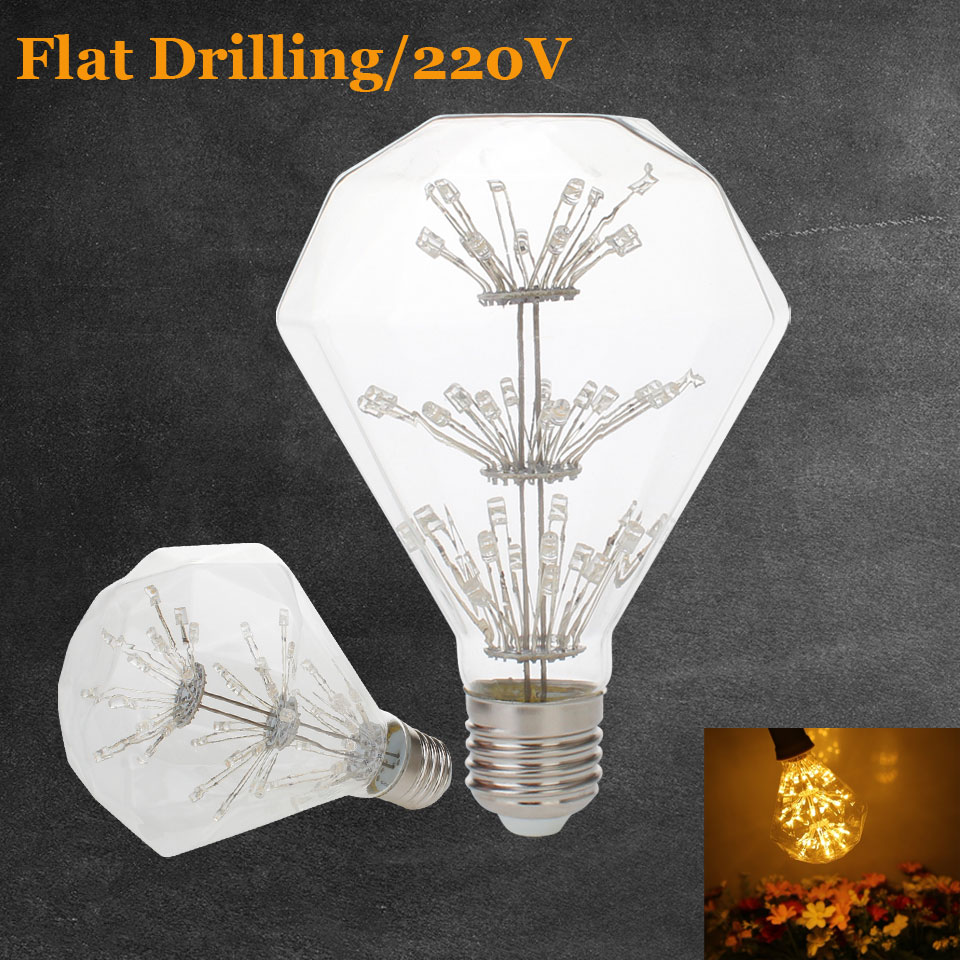 3W E27 LED Flat Drilling Edison Bulb AC220V-240V Home Light LED ...