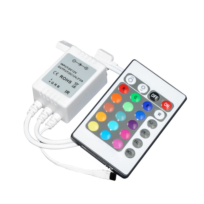 DC12/24V 3 Channels 24Keys IR RGB Controller | SatisLED
