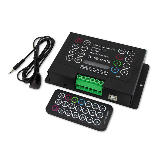 DC12-24V 6A/CH*3 LED RGB IR Remote Controller for LED Lights | SatisLED