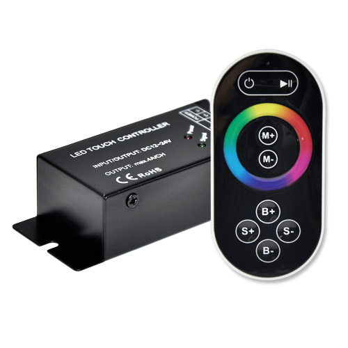 DC12-24V LED RF RGB Touch Controller With 8key Remote Iron Shell ...