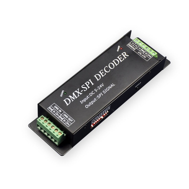 DC5V-24V 480W SPI Signal LED DMX-SPI Decoder for LED Lighting | SatisLED