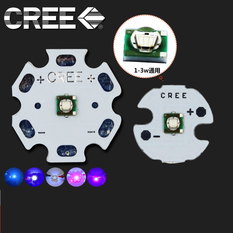 3W CREE XPE High Power LED Emitter Royal Blue 450/465nm With 16-20mm ...