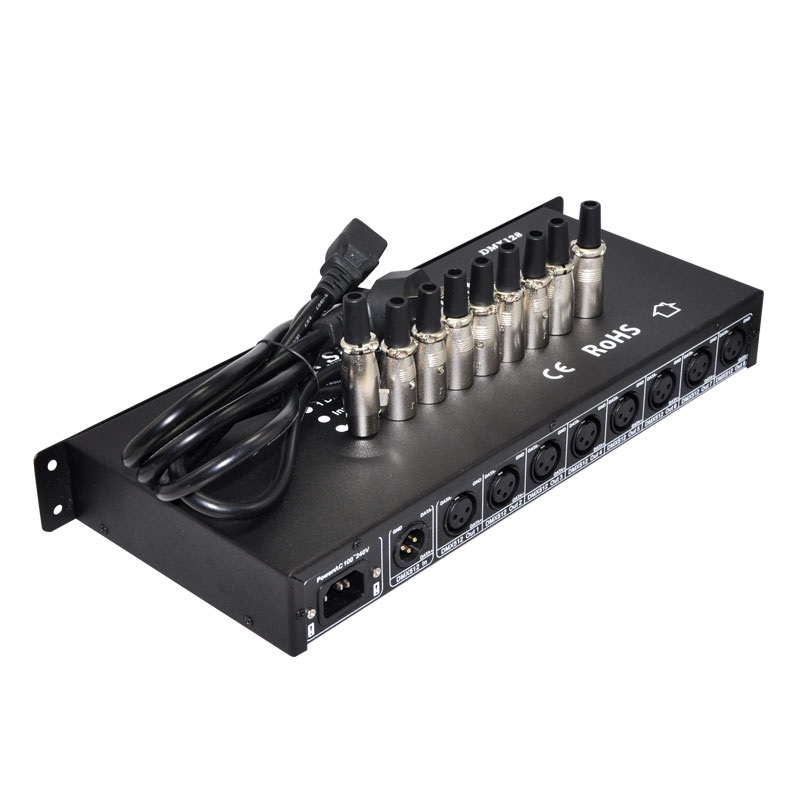 DMX128 AC100-240V 7W DMX Amplifier/Splitter/Signal Distributor/Repeater ...