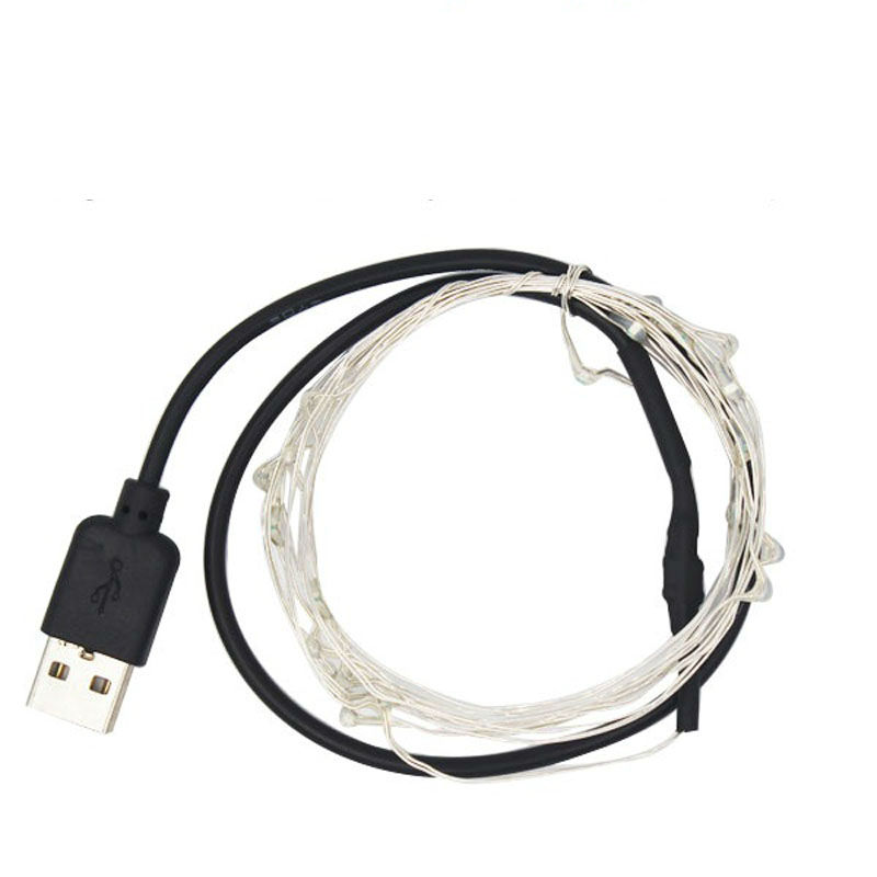 USB Powered LED Fairy Light String Silver Wire 1/2/3/4/5/10M | SatisLED