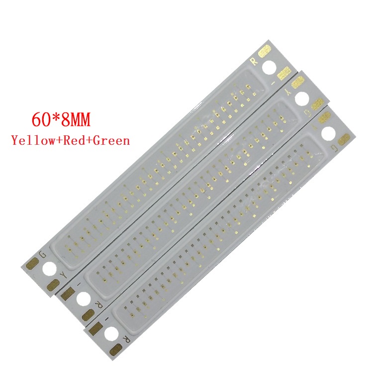 3W LED COB Light Bar Module 2.5-3V 1000mA RGY Red Green Yellow 6500K 60 ...