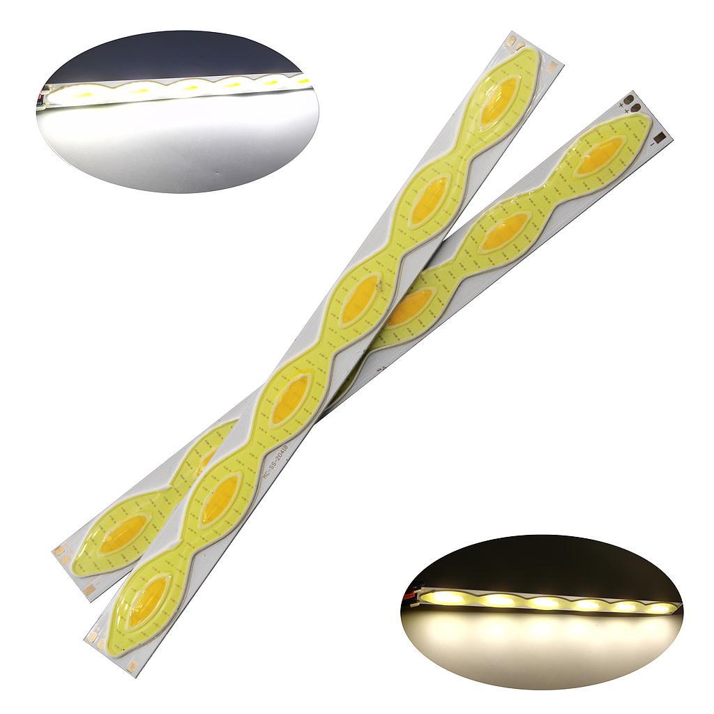 3W Plus 3W LED COB Light Bar Module 204*18mm Yellow White DC 12V | SatisLED