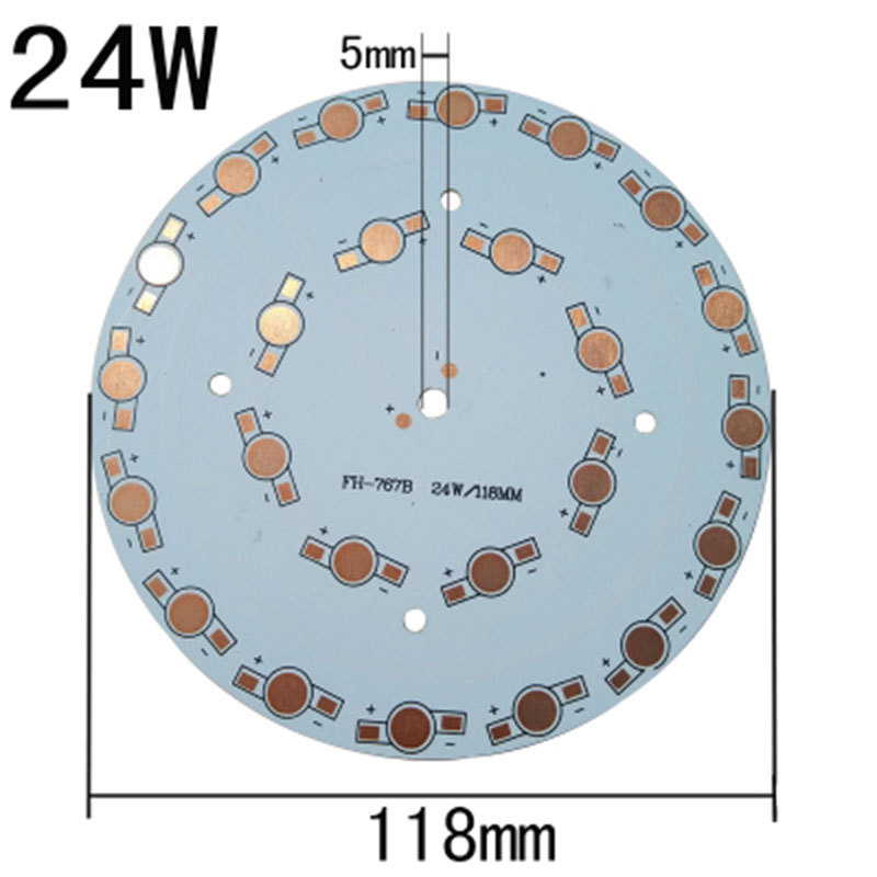 118mm 24LEDs LED Aluminum Base Plate PCB Board | SatisLED