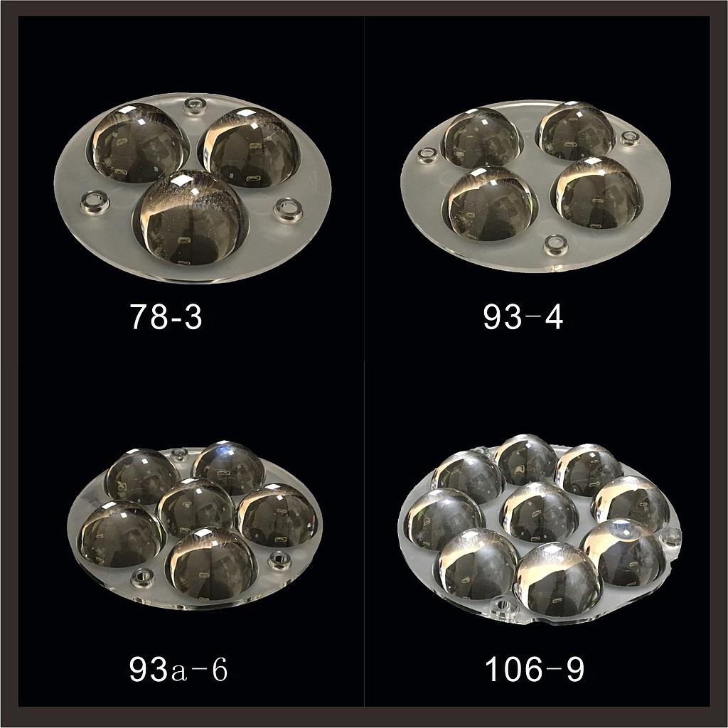 78-210mm Diameter Module LED Lens 3-27PCS Convex Water Clear Lens ...