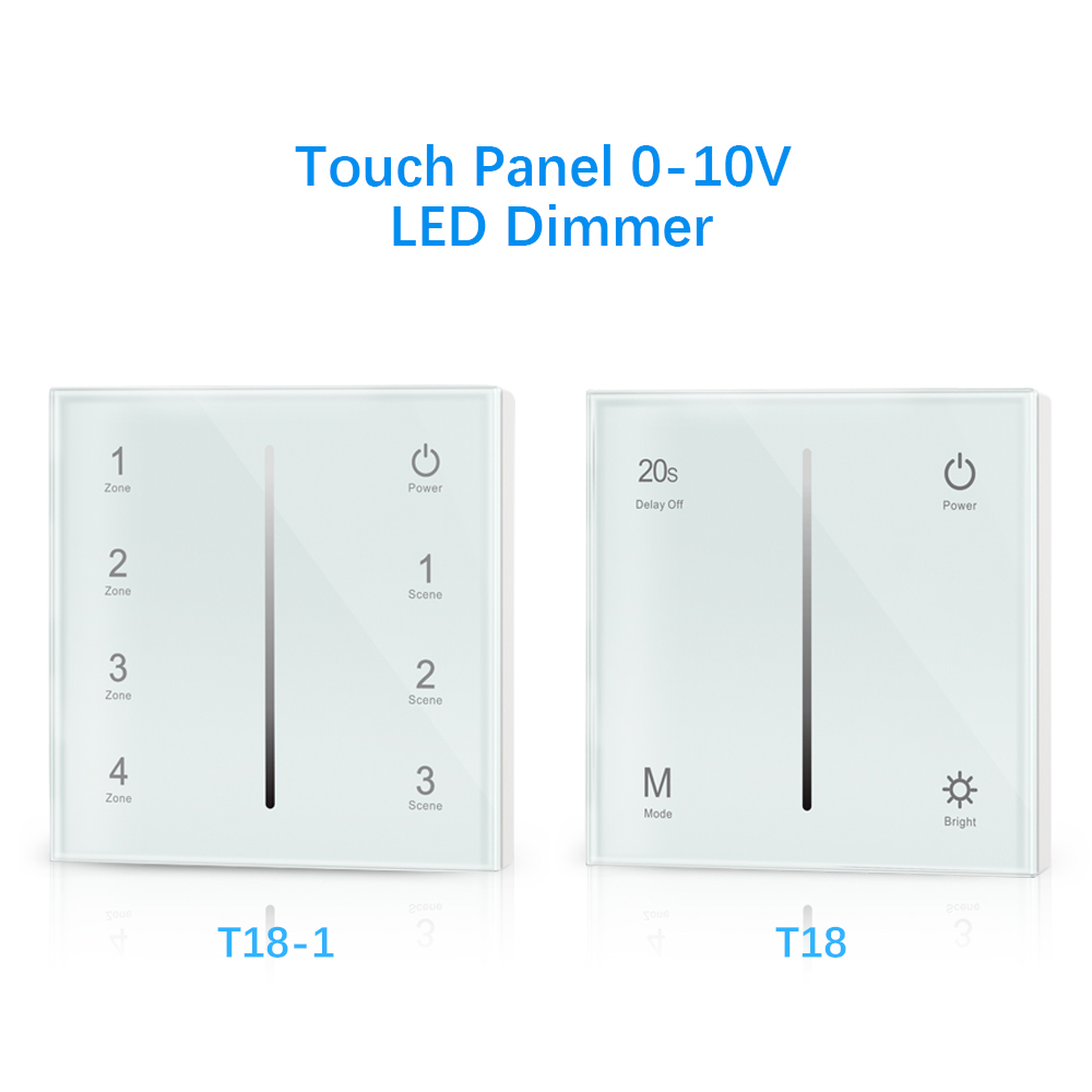 T18 T18-1 AC85-265V 1 Zone /4 Zones Touch Panel 0/1-10V LED Dimmer ...