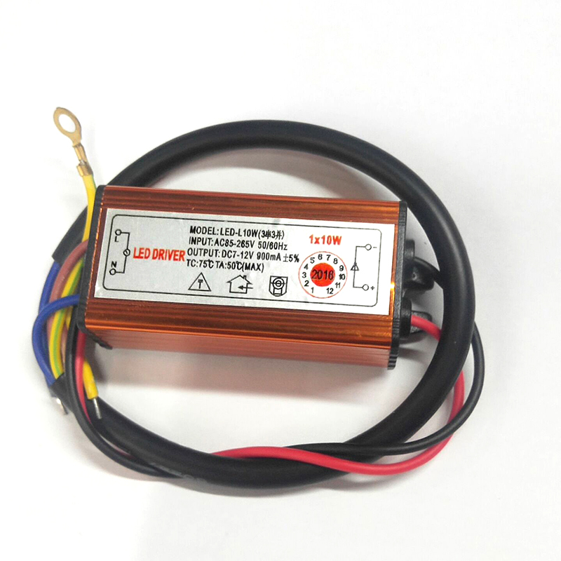 1*10W LED Constant Current Driver AC 85-265V Input DC 7-12V 900mA ...